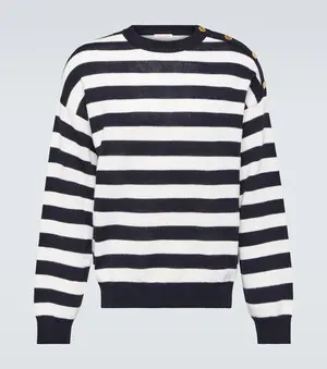 Valentino Garavani Striped Cotton And Wool Sweater - Multicoloured