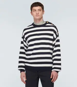 Valentino Garavani Striped Cotton And Wool Sweater - Multicoloured
