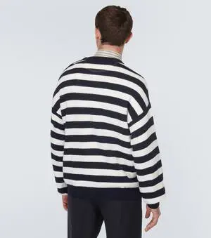 Valentino Garavani Striped Cotton And Wool Sweater