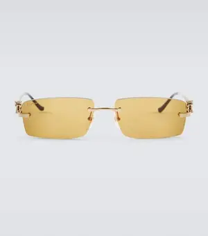 CARTIER Panthère De Rectangular Sunglasses - Yellow