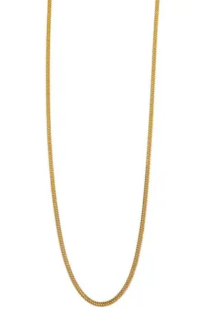 Argento Vivo Flat Cable Chain Necklace - Gold