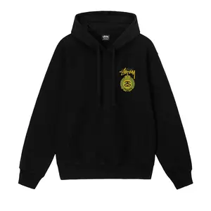 StÜssy Crown Wreath Pigment Dyed Hoodie - Black
