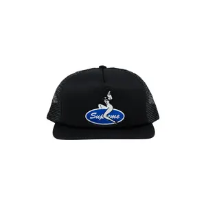 Supreme Pin Up Mesh Back 5-panel Cap - Black