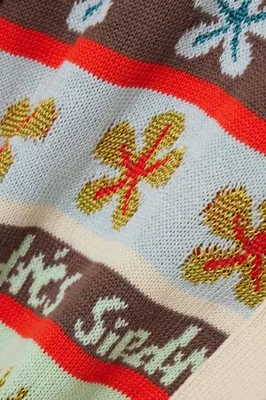 SIEDRES Amber Intarsia Cotton Cardigan