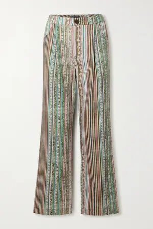 SIEDRES Mani Printed High-rise Wide-leg Jeans