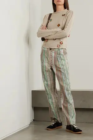 SIEDRES Mani Printed High-rise Wide-leg Jeans