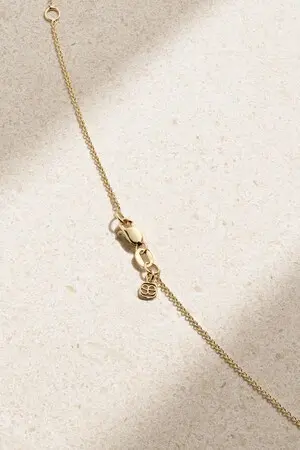 SYDNEY EVAN Large Monstera Leaf Diamond Necklace