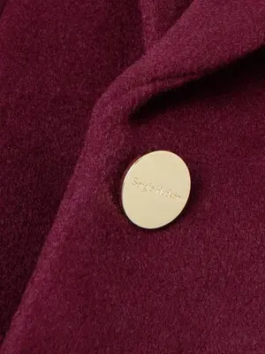 SERGIO HUDSON Wool And Cashmere-blend Blazer - Burgundy
