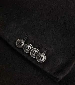 Giorgio Armani Cashmere Single-breasted Long Coat - Black