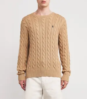 Polo Ralph Lauren Cotton Cable-knit Sweater - Brown