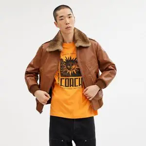 COACH The Lil Nas X Drop Shearling Utility Bomber Jacket