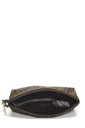 Fendi Zucca Canvas Pouch - Brown