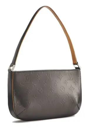 LOUIS VUITTON Monogram Vernis Mat Fowler Shoulder Bag - Grey