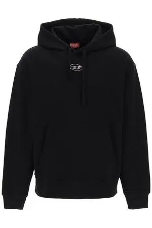 DIESEL® DIESEL S-Max Hoodie With Oval D Logo - Black
