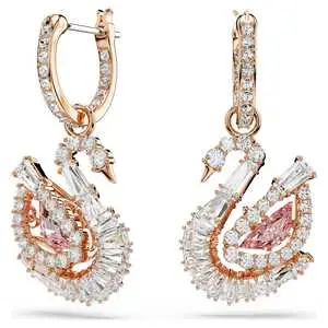 SWAROVSKI Swan Drop Earrings - Pink
