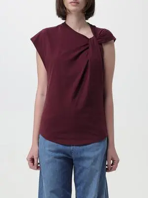 Isabel Marant Étoile Isabel Marant Draped Detail T-Shirt Violet