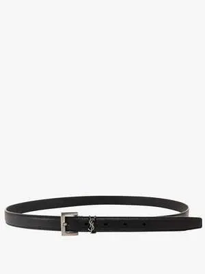 Saint Laurent Leather Belt - Black