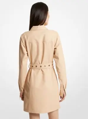 Michael Kors Cotton Blend Twill Utility Dress