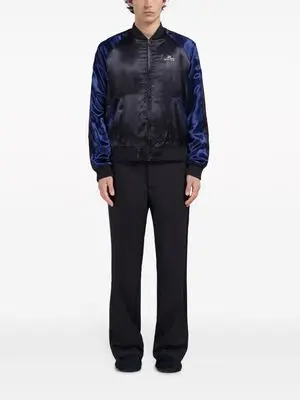 Marni Logo-embroidered Satin Bomber Jacket