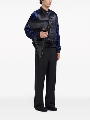 Marni Logo-embroidered Satin Bomber Jacket