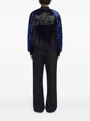 Marni Logo-embroidered Satin Bomber Jacket