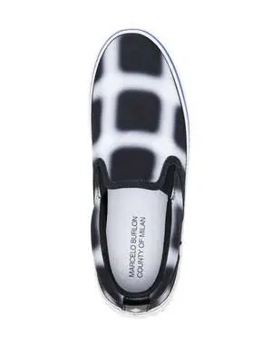 COUNTY OF MILAN Marcelo Burlon Geometric-pattern Slip-on Sneakers