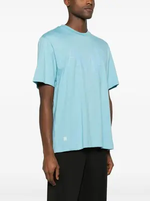 Amiri Staggered Logo-appliqué T-shirt - Blue