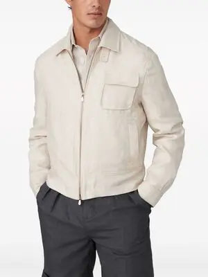 Brunello Cucinelli Spread-collar Bomber Jacket