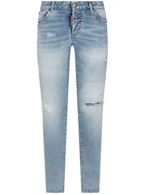 Dsquared2 Distressed Tapered Jeans - Blue
