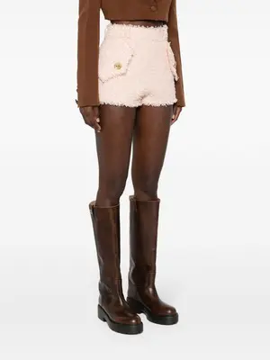Balmain Tweed Chain-buttons Shorts - Neutrals