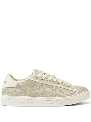 Versace Greca Jacquard Sneakers - Neutrals