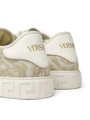 Versace Greca Jacquard Sneakers - Neutrals