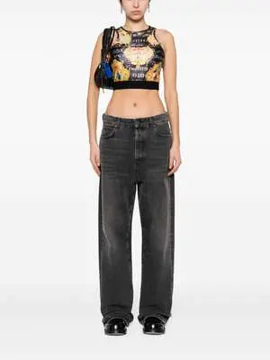 Versace Printed Cropped Top