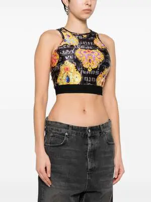 Versace Printed Cropped Top