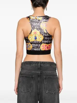 Versace Printed Cropped Top