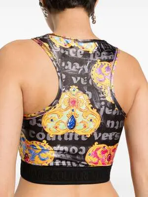 Versace Printed Cropped Top