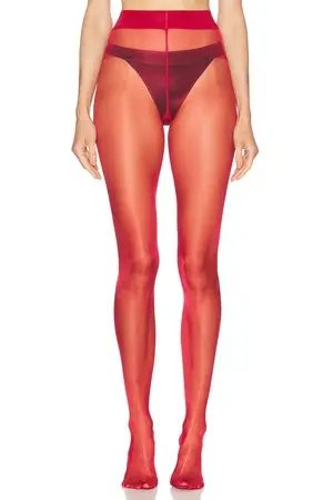 Wolford Satin Touch Tights Soft Cherry