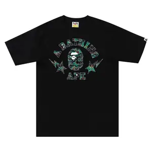 A BATHING APE Thermography Polygon College Tee - Black