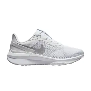 Nike Zoom Structure 25 Wide Metallic Silver Sneakers - White