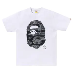 A BATHING APE Tiger Camo Ape Head T-shirt - White