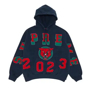 Supreme Washed Panther Hooded Sweatshirt - Blue