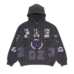 Supreme Washed Panther Hooded Sweatshirt - Black