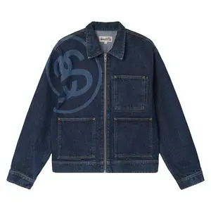 StüSsy Ss-Link Work Jacket In Blue | Editorialist