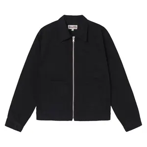 StÜssy Overdyed Zip Work Jacket - Black