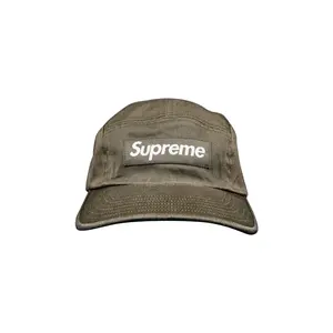 Supreme Washed Chino Twill Camp Cap Green