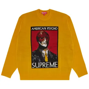 Supreme Supreme American Psycho Sweater Yellow