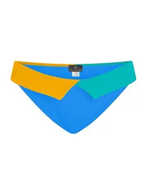VALIMARE Women's Capri Foldover Bikini Bottoms - Black  Blue
