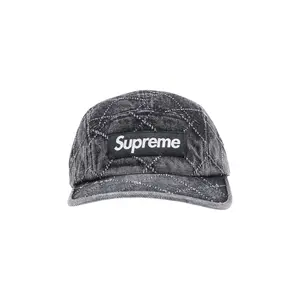 Supreme Punched Denim Camp Cap - Black