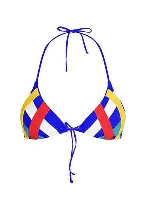 VALIMARE Ibiza Colorblocked Bandage Bikini Top Blue Multi