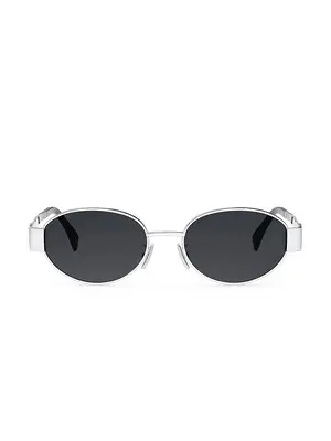 Celine Women's Triomphe 54MM Oval Sunglasses - Shiny Palladium - Shiny Palladium